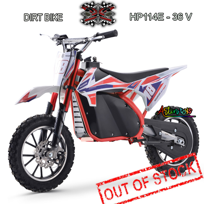 500 w Kids Bike 36 v Electric Dirt Bike red - Artin Toys Brisbane