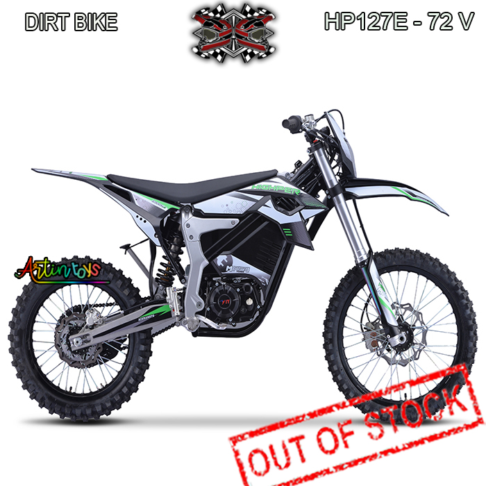 72 v 3000 w off road electric Dirt Bike green (HP-127e) - Artin Toys Sydney